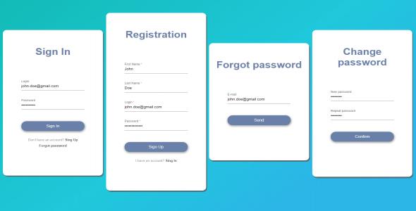 Angular - Login Forms Module - Simple Design - Plugins apps | Alkanyx