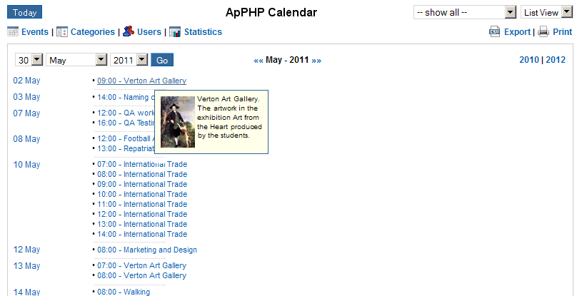 PHP Calendar Script Pro in productivity apps | Alkanyx