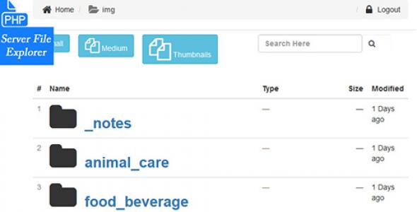 Server File Explorer - PHP File Manager Script - Productivity apps ...